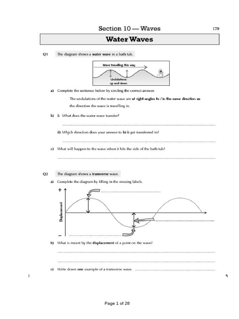 Y8 Revision Waves CGP | PDF