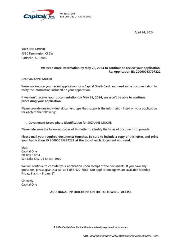 Additional Information Letter | PDF | Identity Document | Applications Of Cryptography