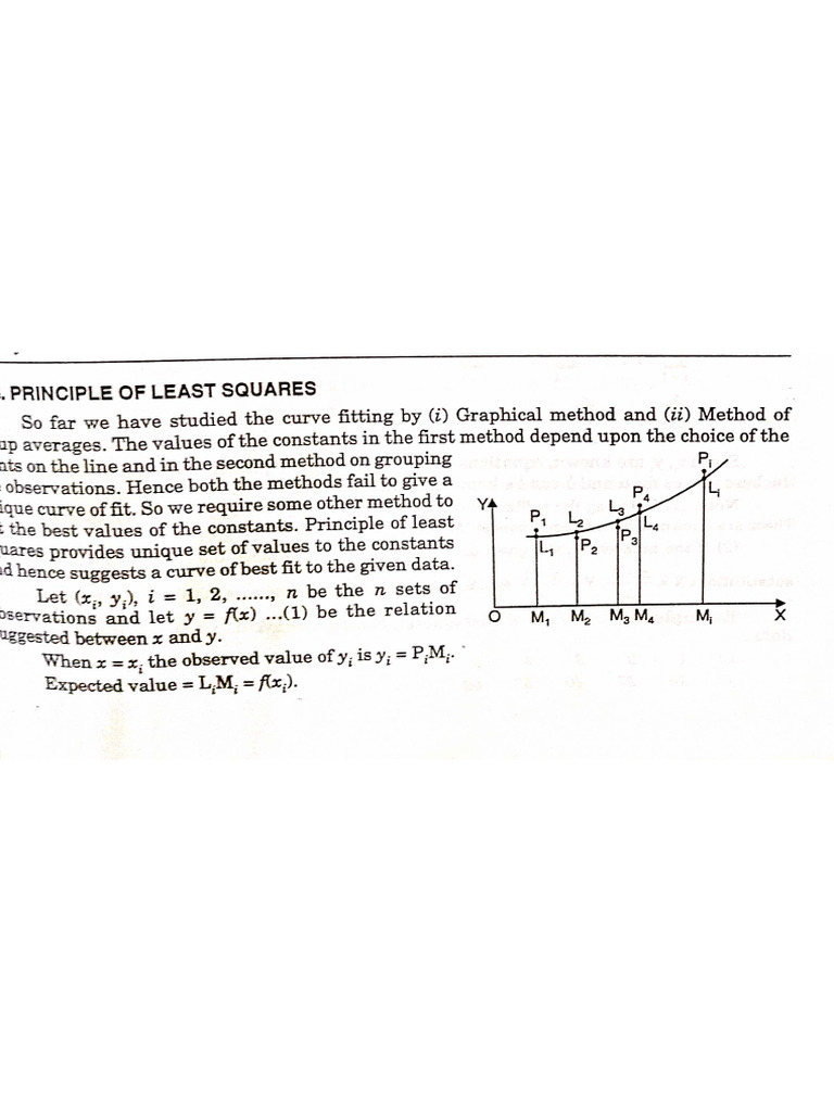 Curve Fitting by Least Square Principle | PDF