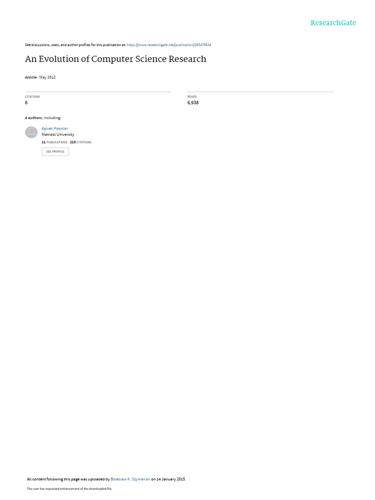 An_Evolution_of_Computer_Science_Research | PDF | Computer Science ...