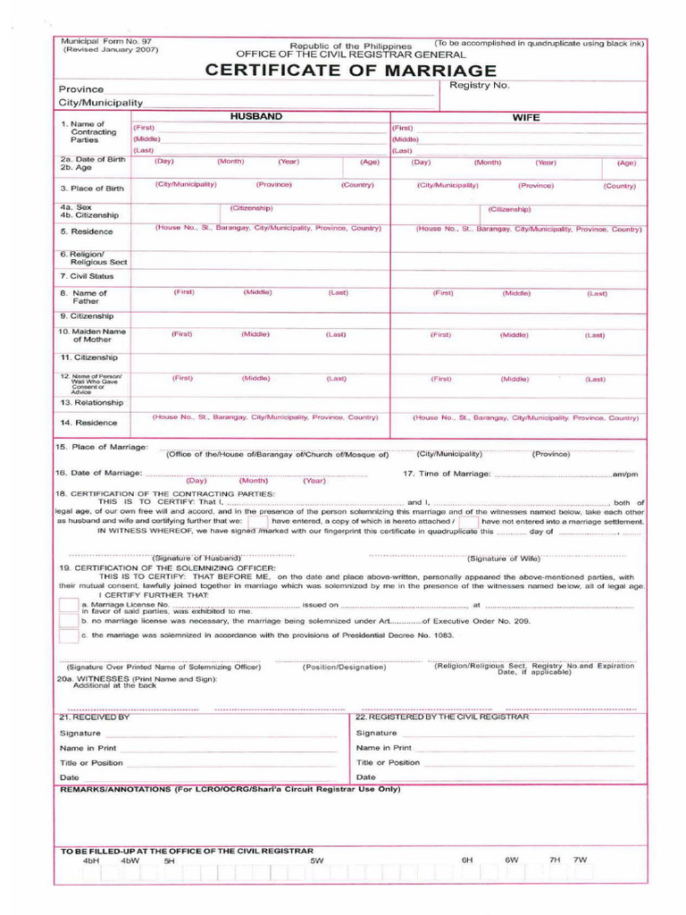 Marriage Certificate | PDF