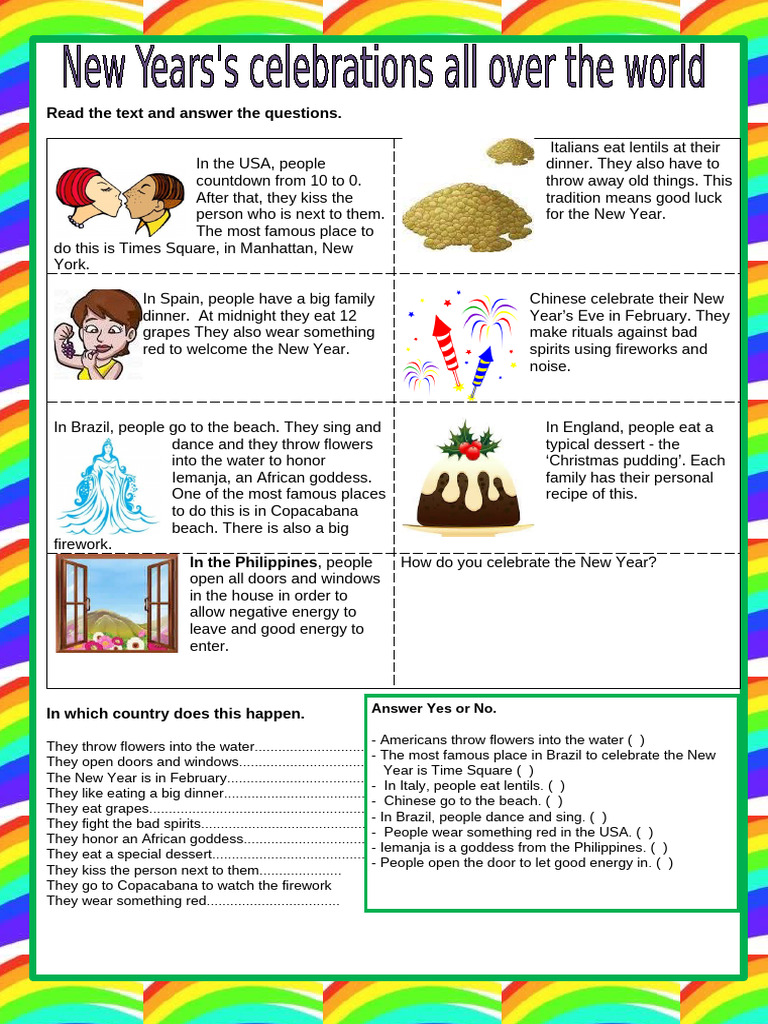 New Years Celebration Conversation Topics Dialogs Icebreakers Oneonone ...