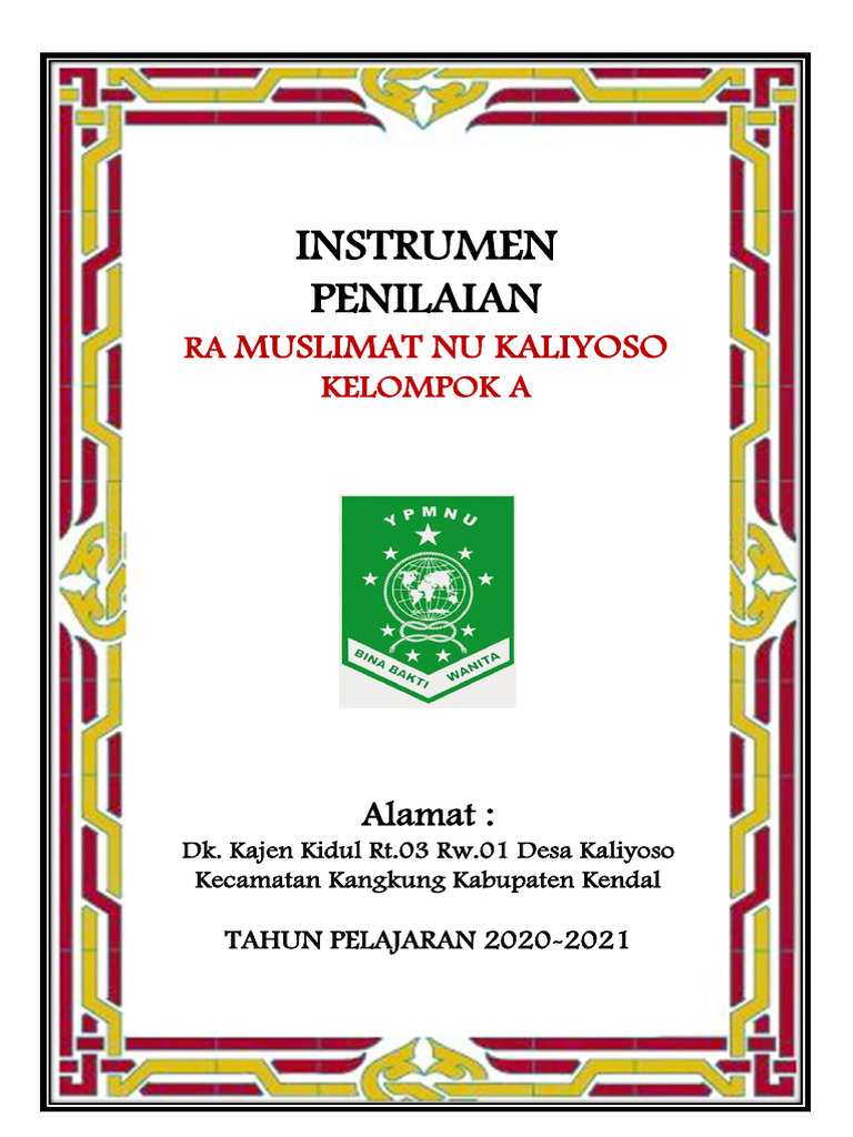 Nahdziatul Khaeriyah - Instrumen Penilaian Genap 2020-2021 | PDF
