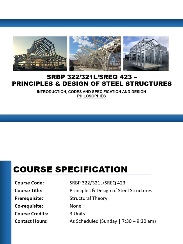 Module 1 - Introduction, Codes and Specification and Design Philosophies | PDF | Strength Of ...