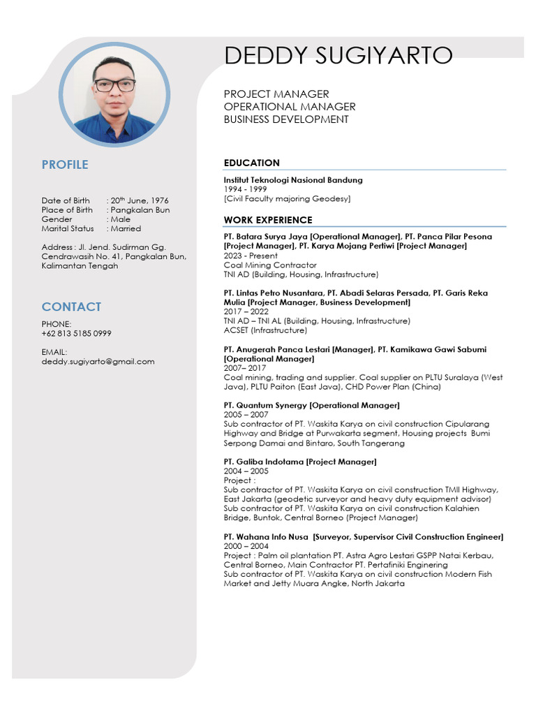Deddy Sugiarto Curiculum Vitae-5 | PDF