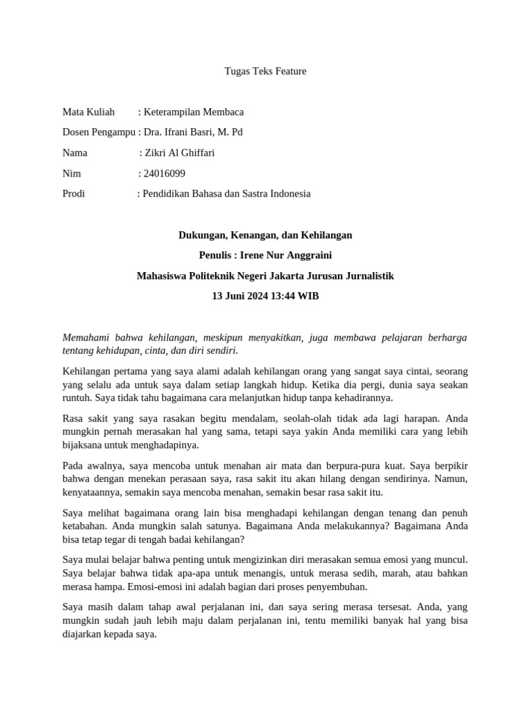 Mengatasi Kehilangan dengan Bijak | PDF