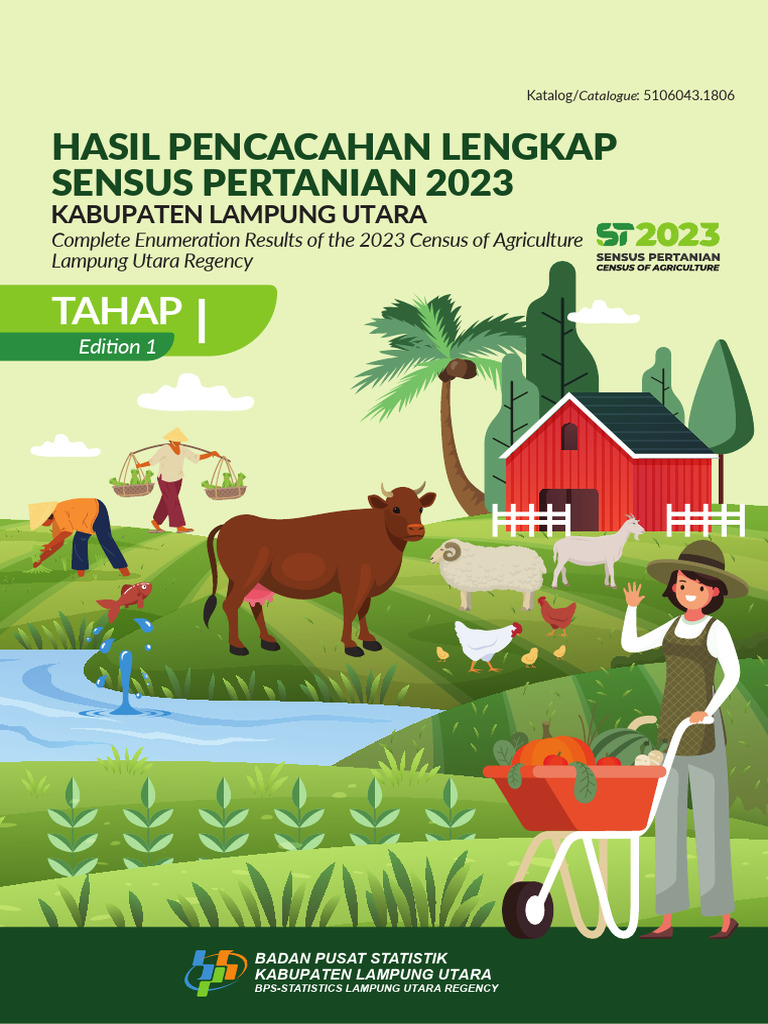 Hasil Pencacahan Lengkap Sensus Pertanian 2023 Tahap I Kabupaten Lampung Utara | PDF