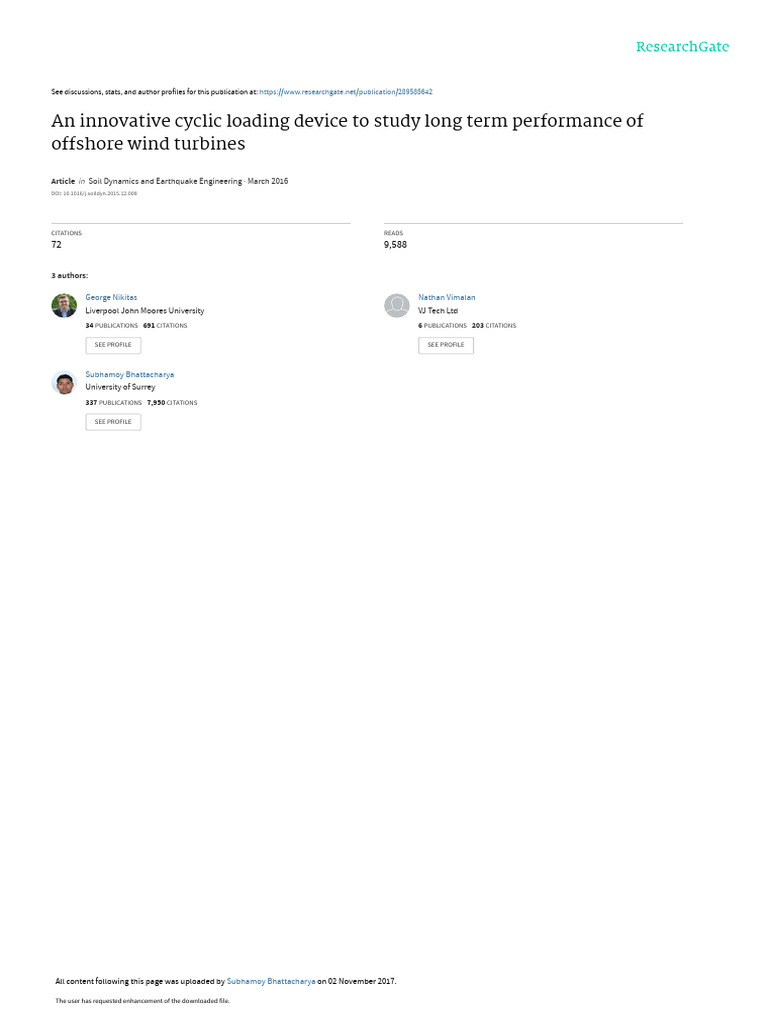 An Innovative Cyclic Loading Device To Study Long Term Performance of ...