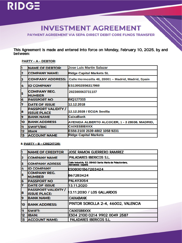 Contract Paladares SDD | PDF
