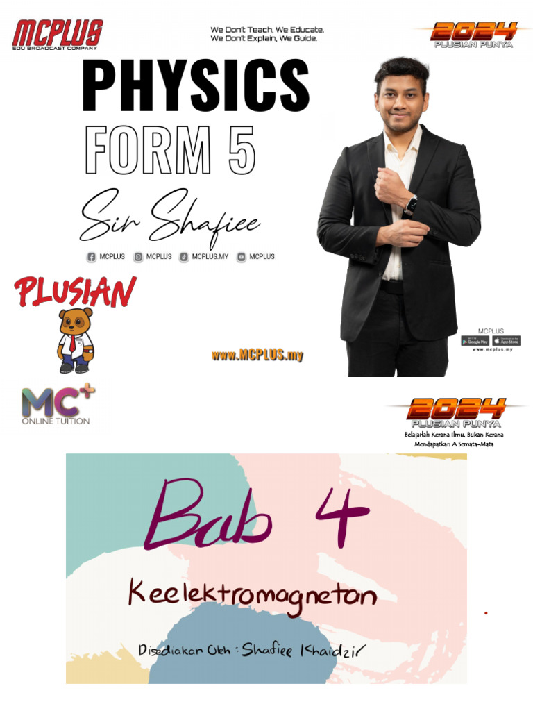 Form 5 Physics Sir Shafiee 30.07.2024 (Malay Version) | PDF
