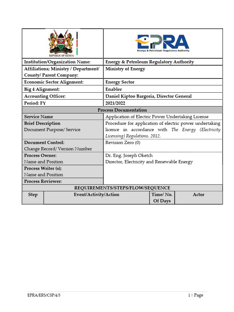 Electric Power License Application Guide | PDF | Electric Power ...