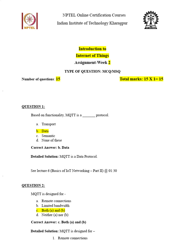 Assignment W2 | PDF | Telecommunications | Data Transmission