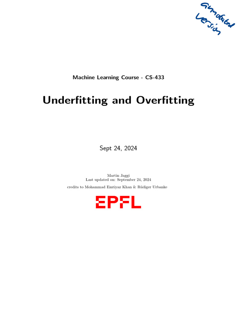 Lecture03b Overfitting Annotated | PDF | Basis (Linear Algebra) | Mathematics