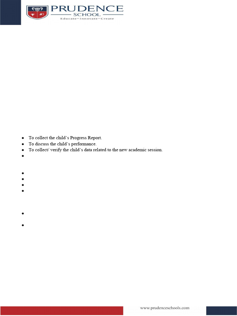 PTM Circular for Parents: March 2025 | PDF