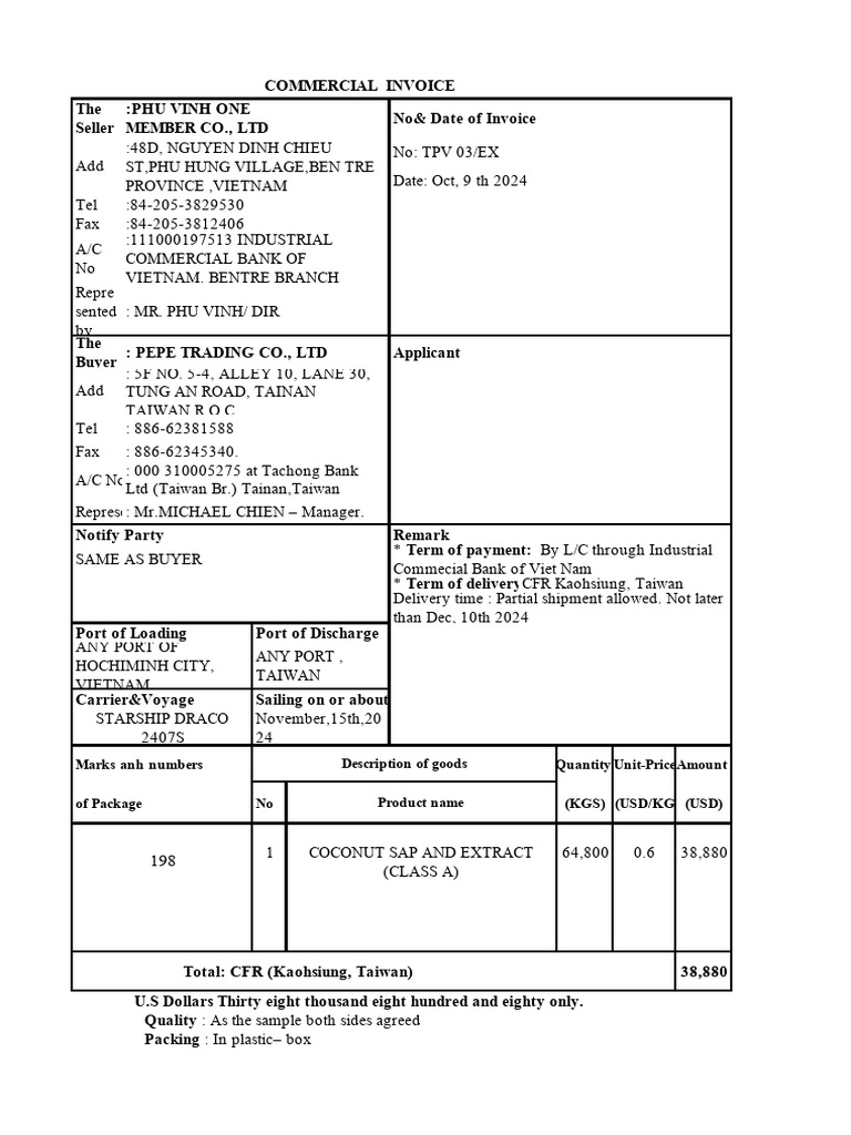 Commercial Invoice | PDF