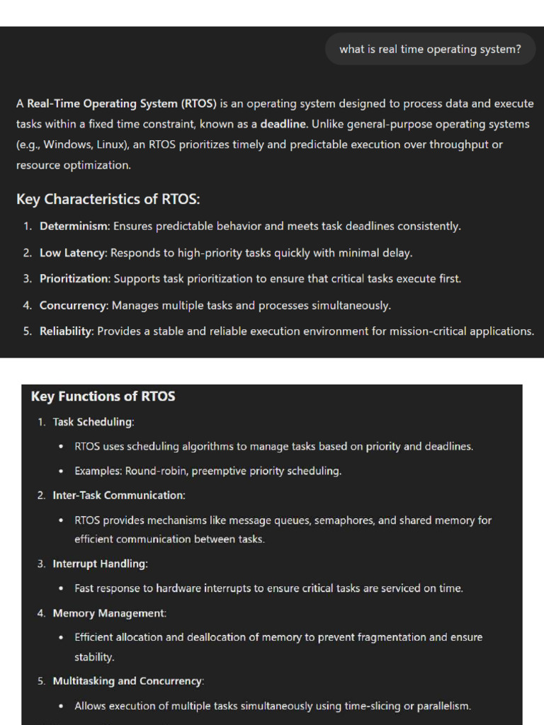 Rtos Notes | PDF