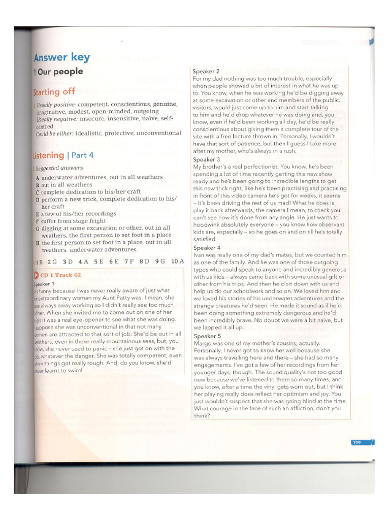 Complete Cae Answerkey Answers | PDF