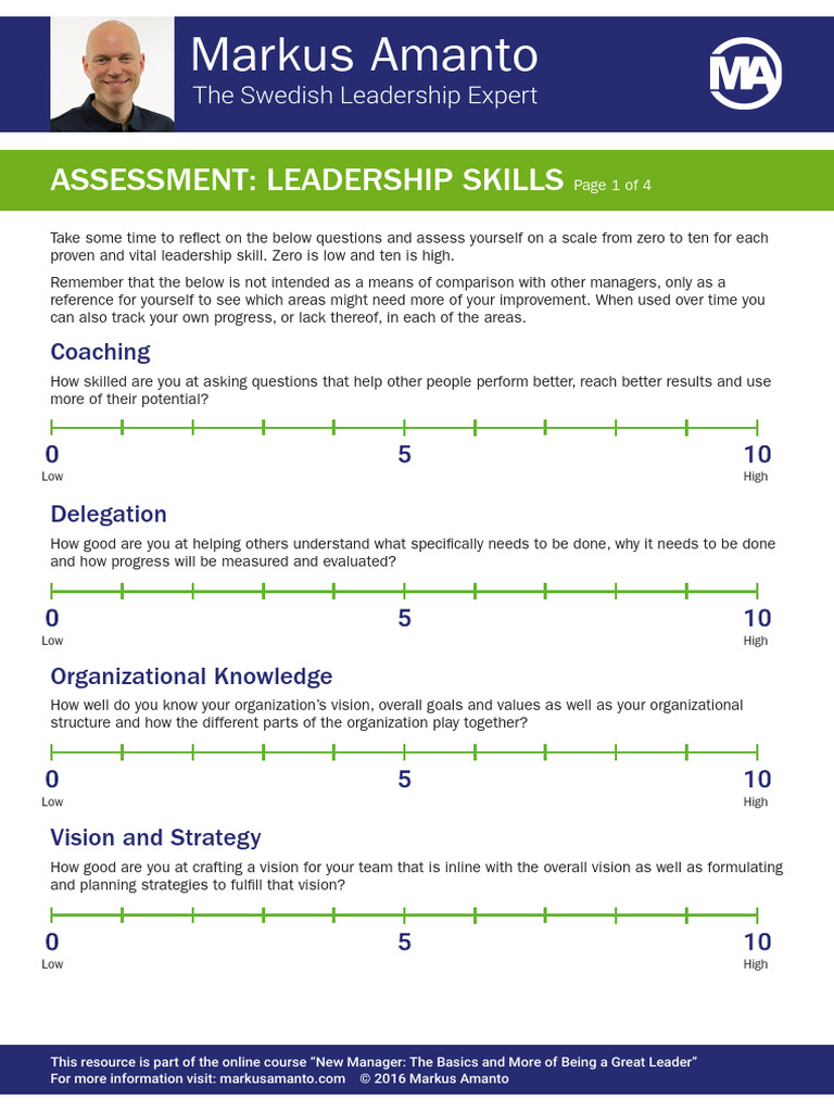 assessment-leadership-skills | PDF | Leadership | Goal