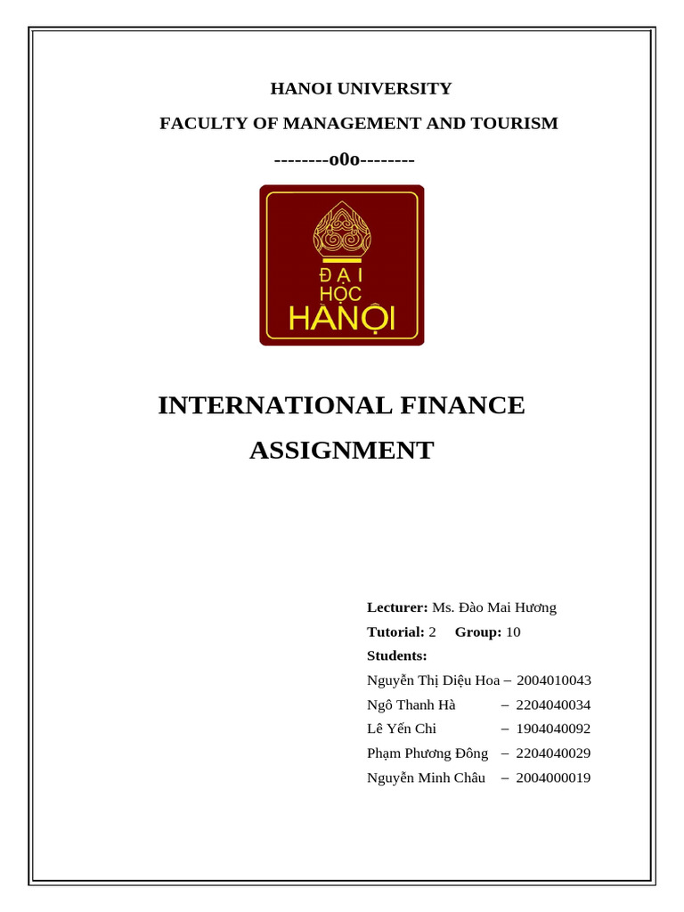 Ifi Assignment - Tut 2 - Group 10 | PDF | Exchange Rate | Financial Markets