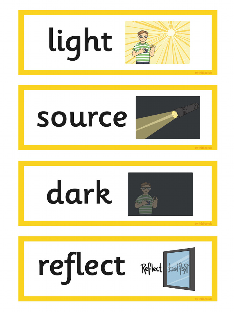Year 3 Light Word Cards | PDF