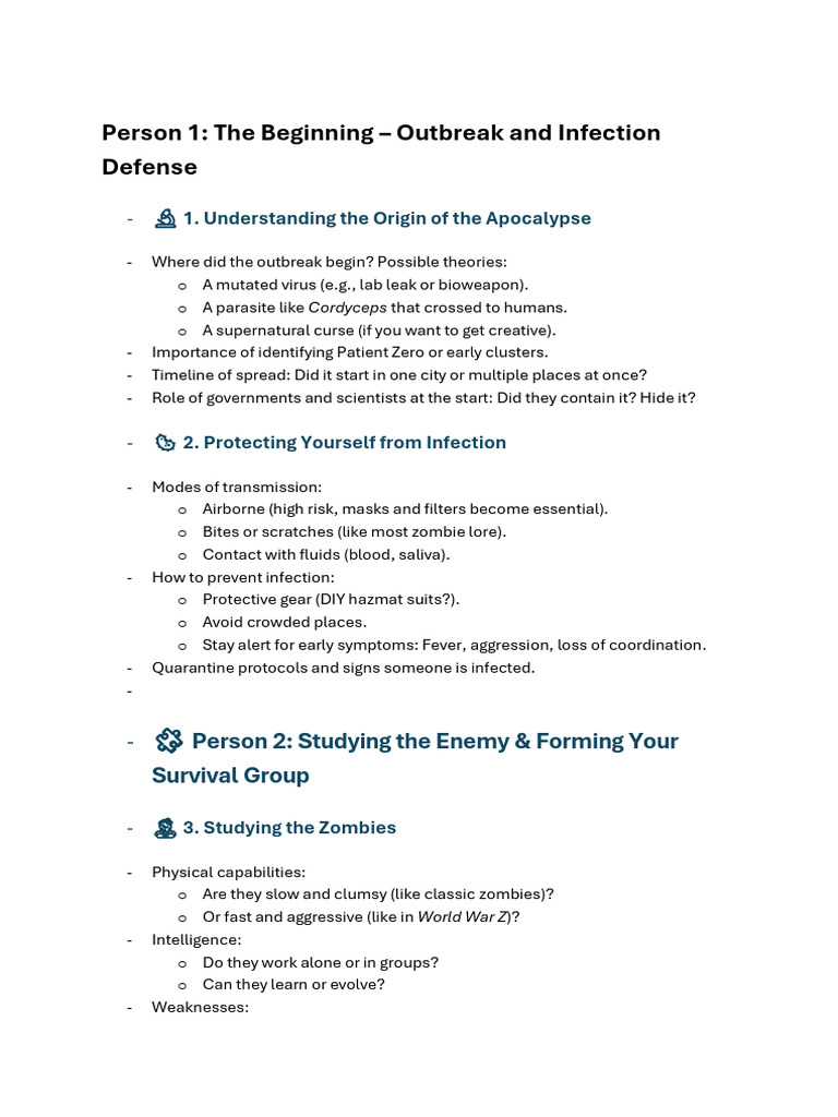 Zombie Apocalypse Survival Guide | PDF | Infection | Zombies