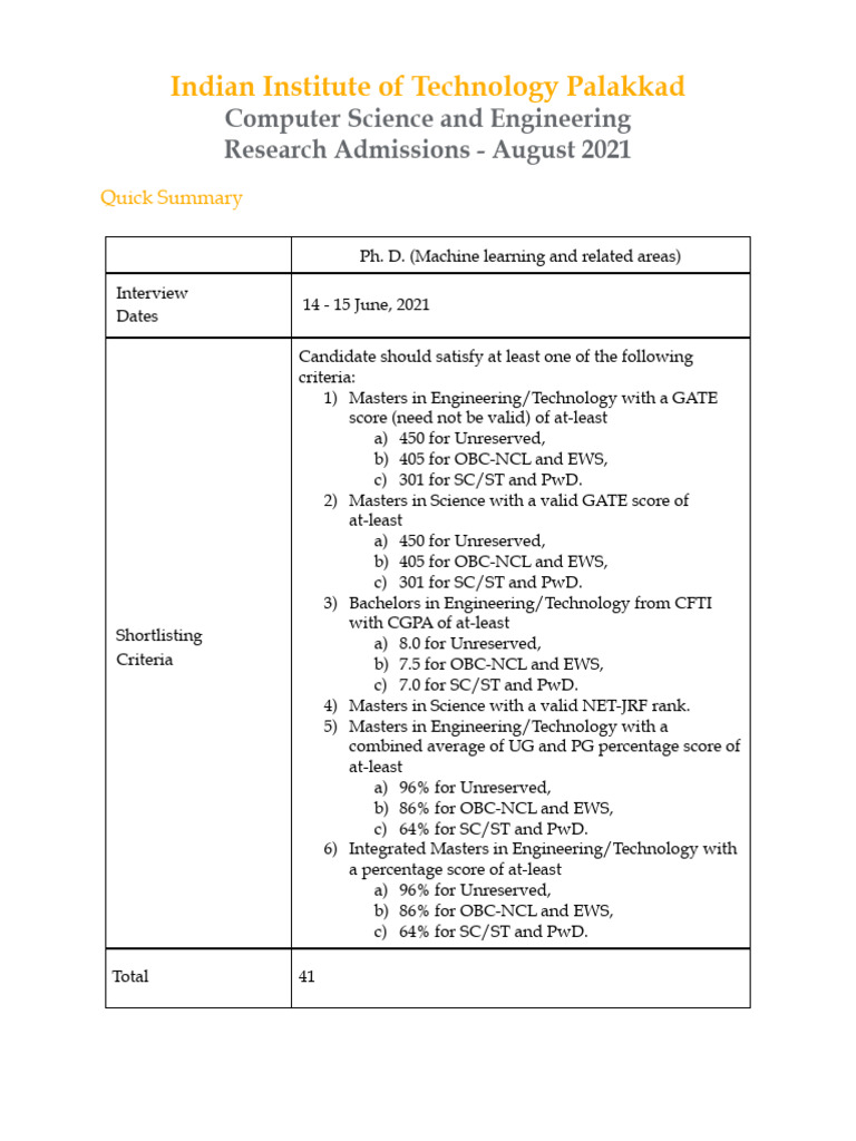 Shortlist Notice CSE Aug2021 | PDF | Master Of Science | Identity Document