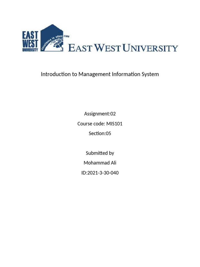 Mis Cover Page | PDF