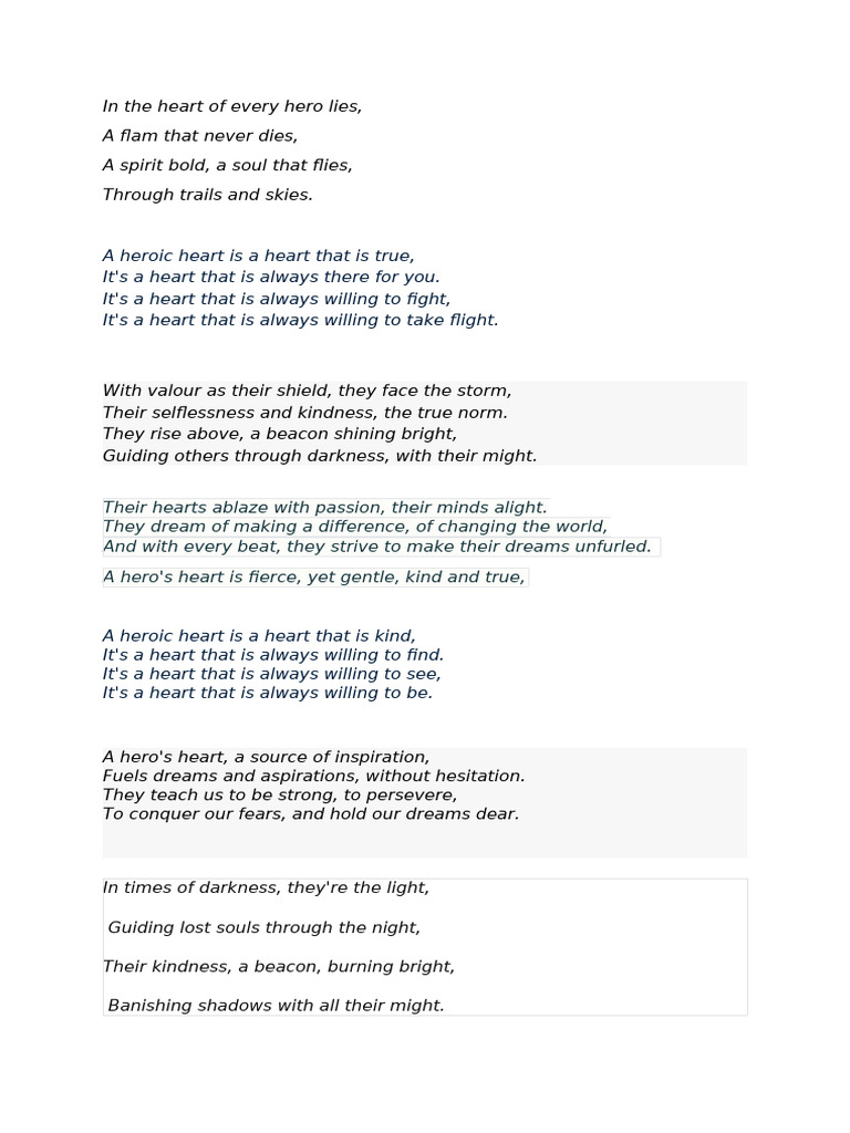 Heroic Heart | PDF
