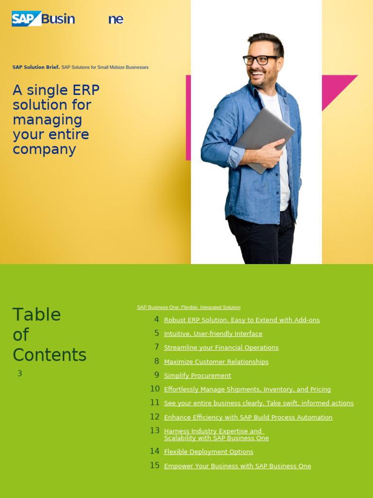 SAP Business One, A Single ERP Solution For Managing Your Entire ...