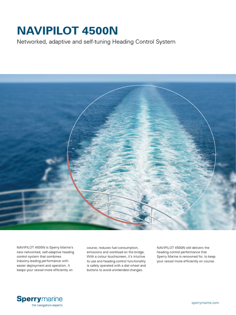 NAVIPILOT 4500N: Adaptive Heading Control | PDF | Navigation | Rudder