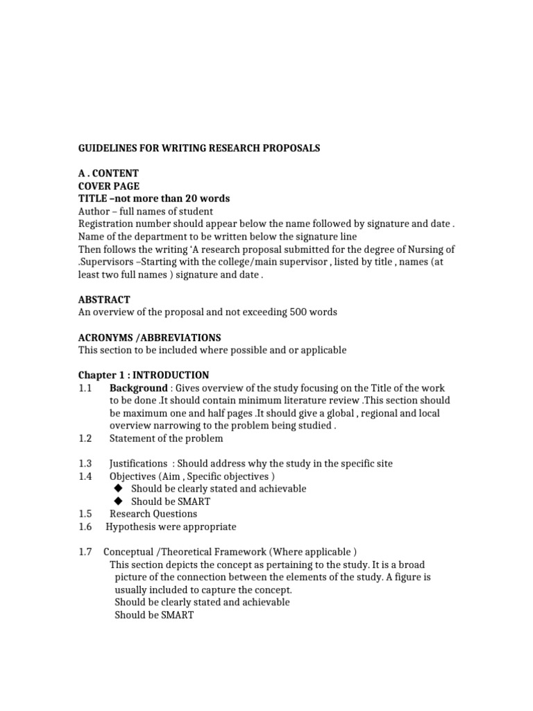 Research Proposal Guideline | PDF | Methodology | Validity (Statistics)