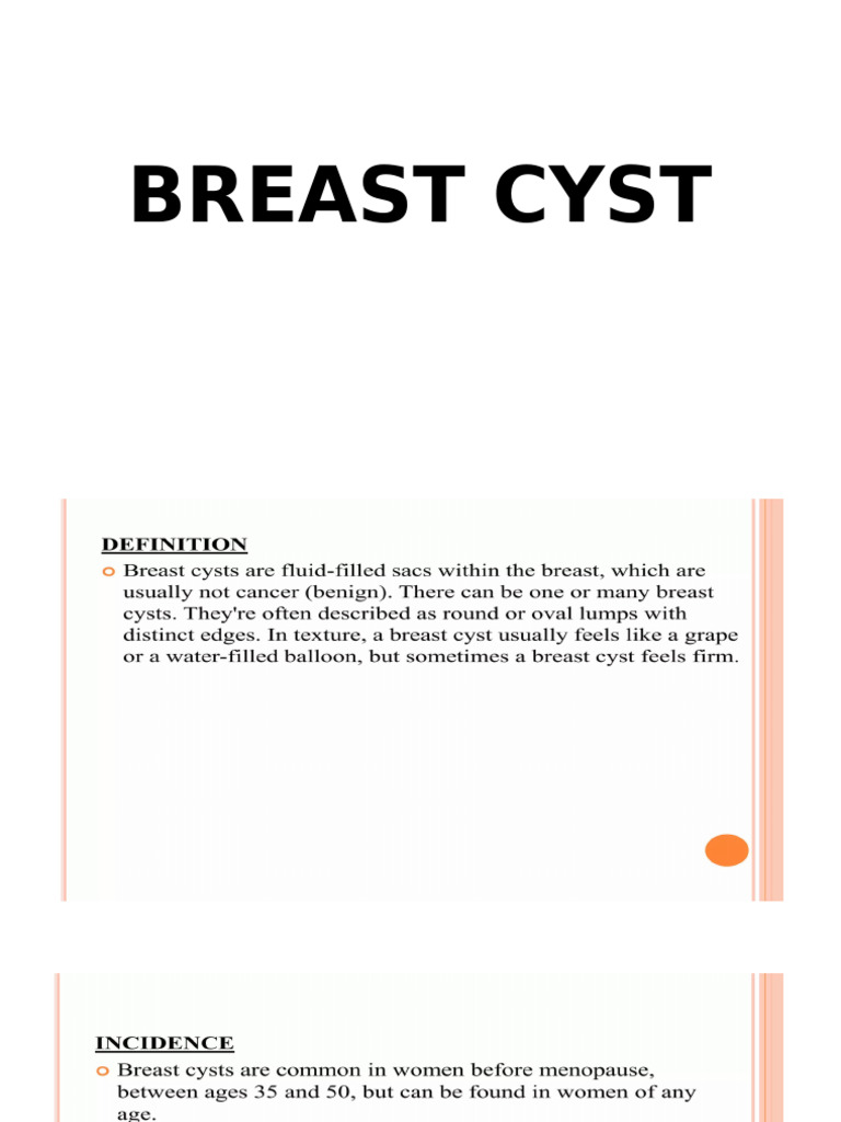 Breast Cyst | PDF