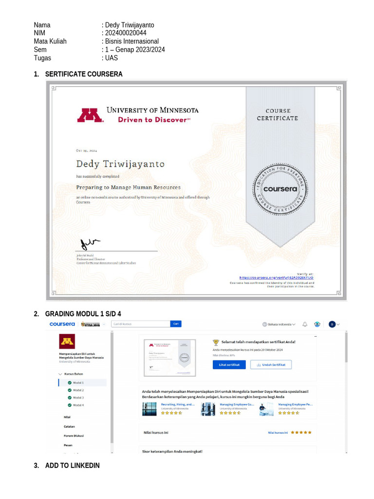 DEDY TRIWIJAYANTO_202400020044_Manajemen SDM_coursera | PDF