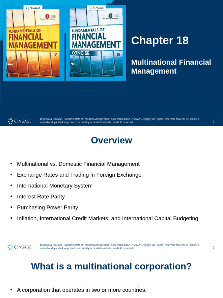 Brigham FFM16 Concise11 Ch18 | PDF | Exchange Rate | Floating Exchange Rate