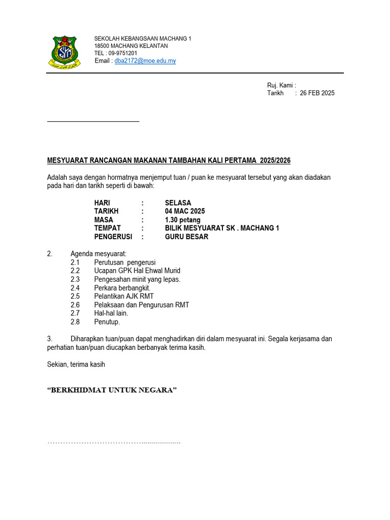 Minit Mesy Rmt Pertama -2025 | PDF