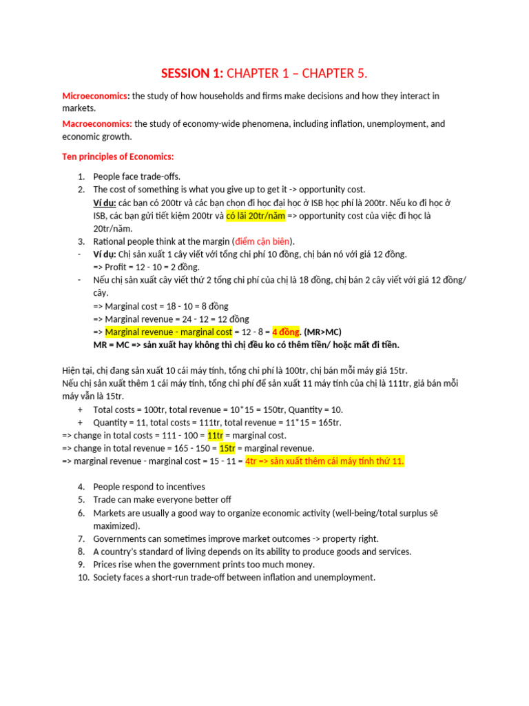 Session 1 - Note of Theory C1 To C5 | PDF