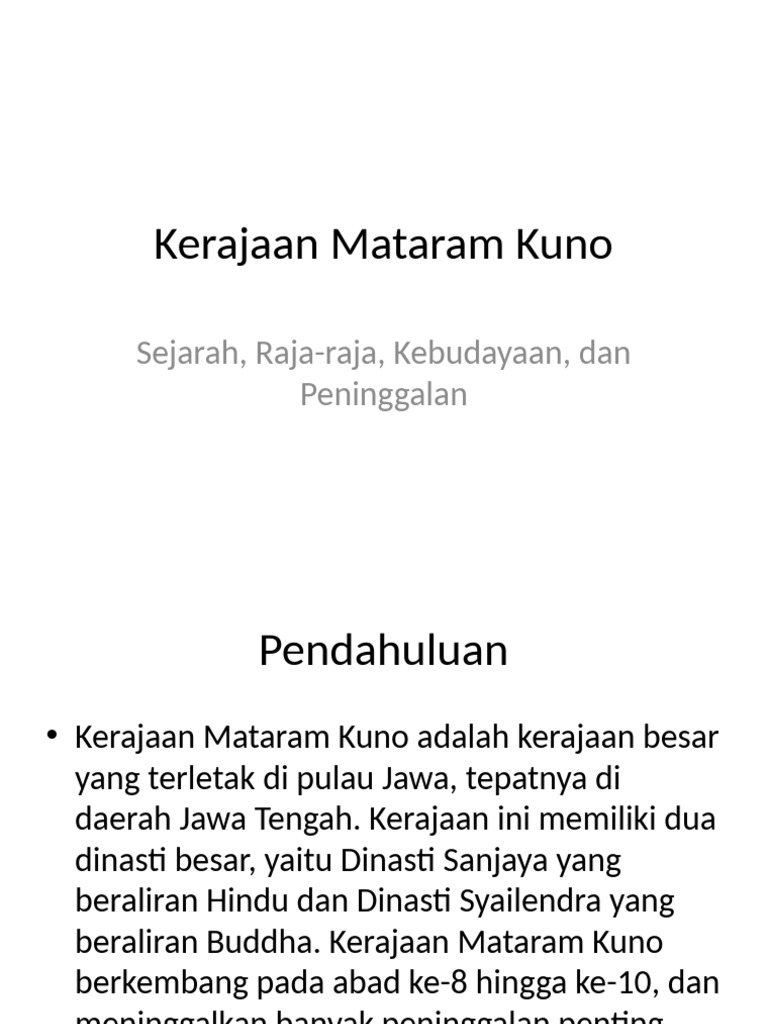 Kerajaan_Mataram_Kuno_Detail | PDF
