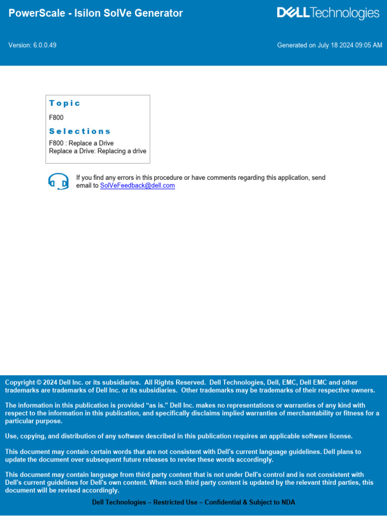 PowerScale - Isilon - F800-F800 - Replace A Drive-1 | PDF | Electrostatic Discharge