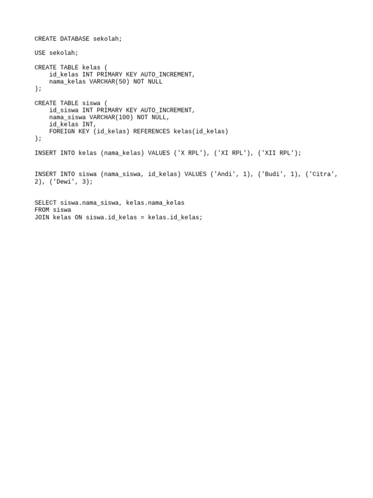 Coba1(Database) | PDF