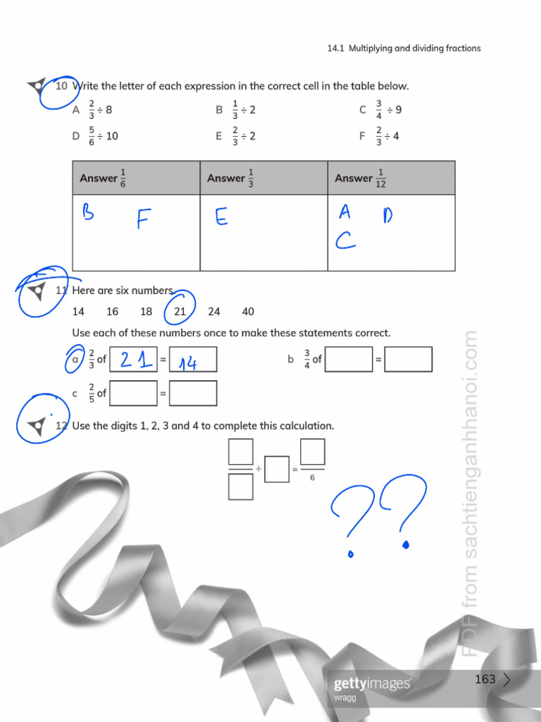 Math - Workbook - 6 165 | PDF