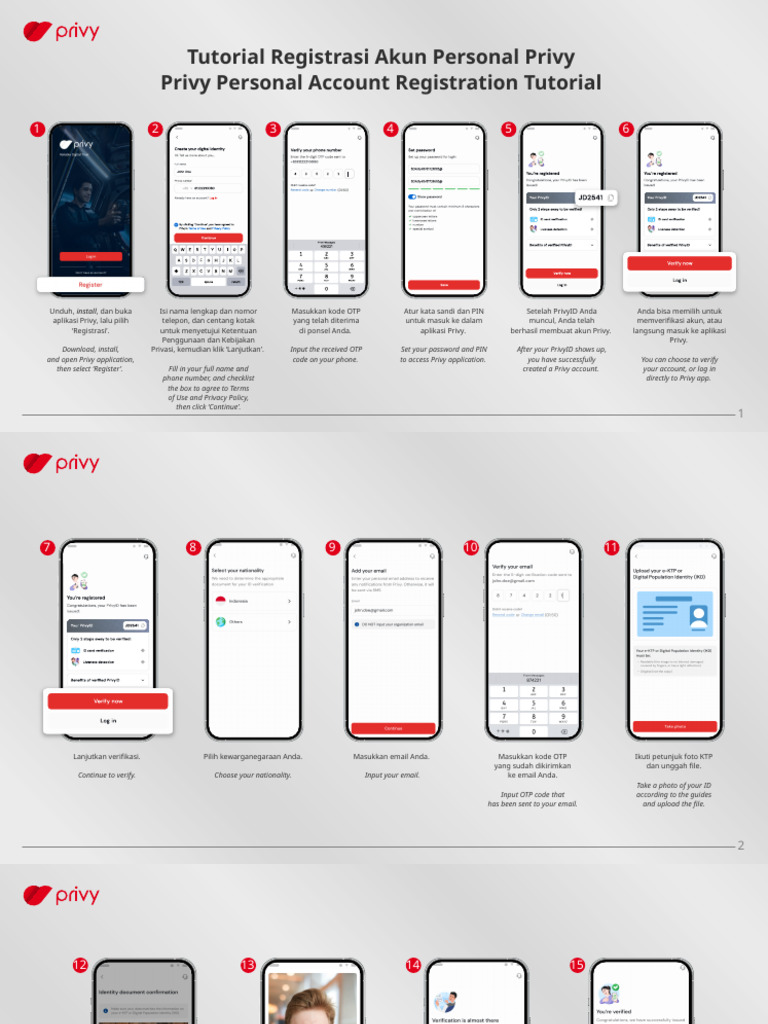 Tutorial Registrasi Personal Account | PDF