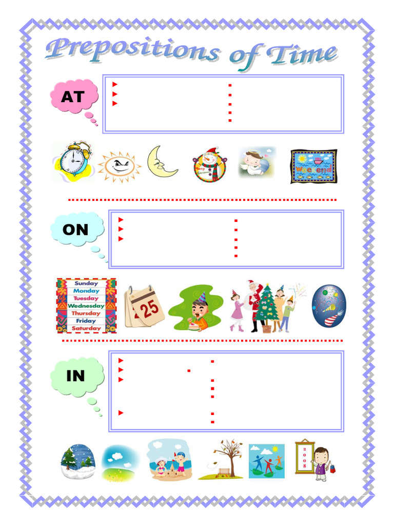 Pag 16, 17time Prepositions Theory | PDF | Workweek And Weekend | Holidays