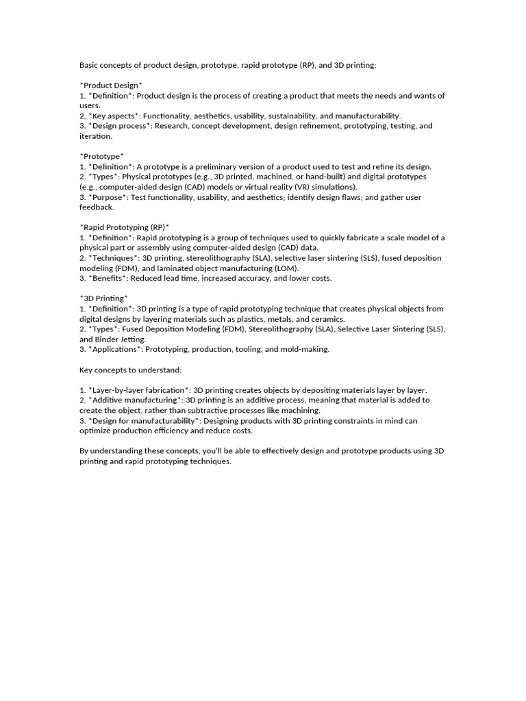 Basic Concepts of Product Design | PDF