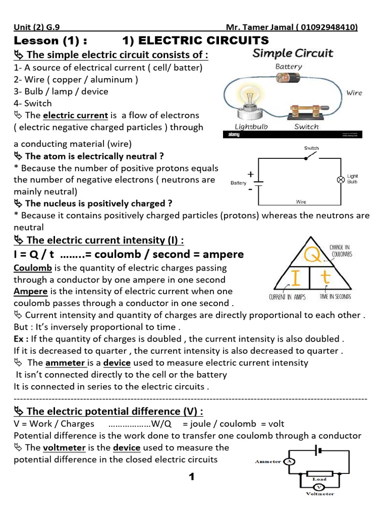 Chapter (2) Electric Current | PDF | Electric Current | Radioactive Decay