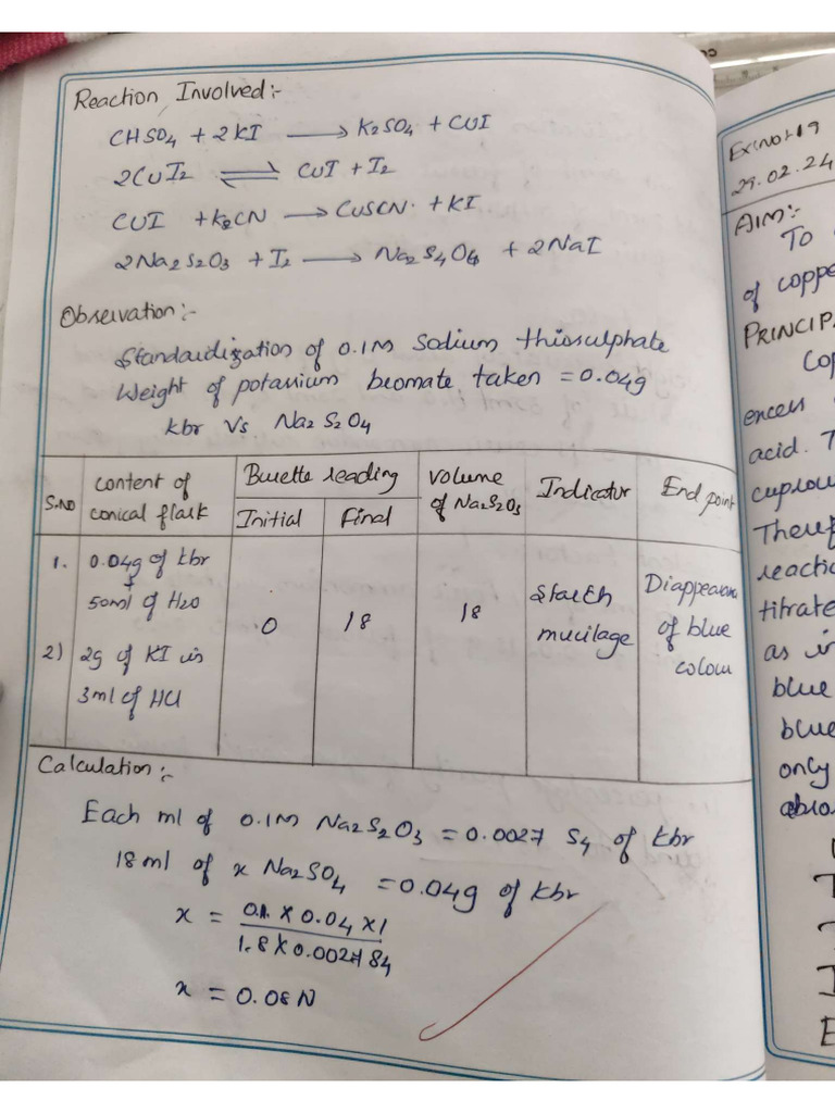 Assay of Copper Sulphate | PDF