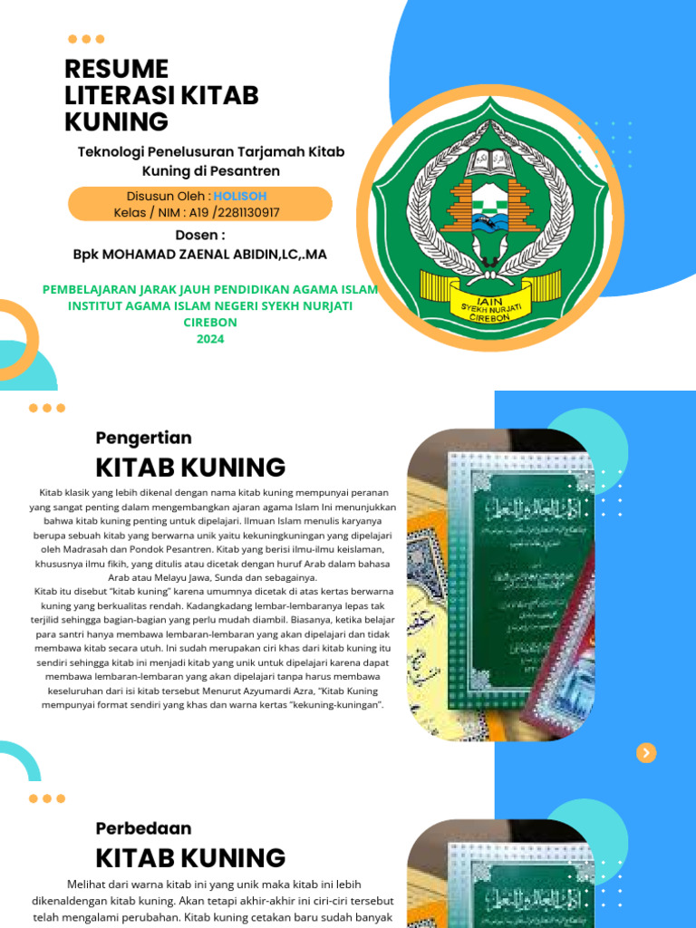Literasi Kitab Kuning di Pesantren | PDF
