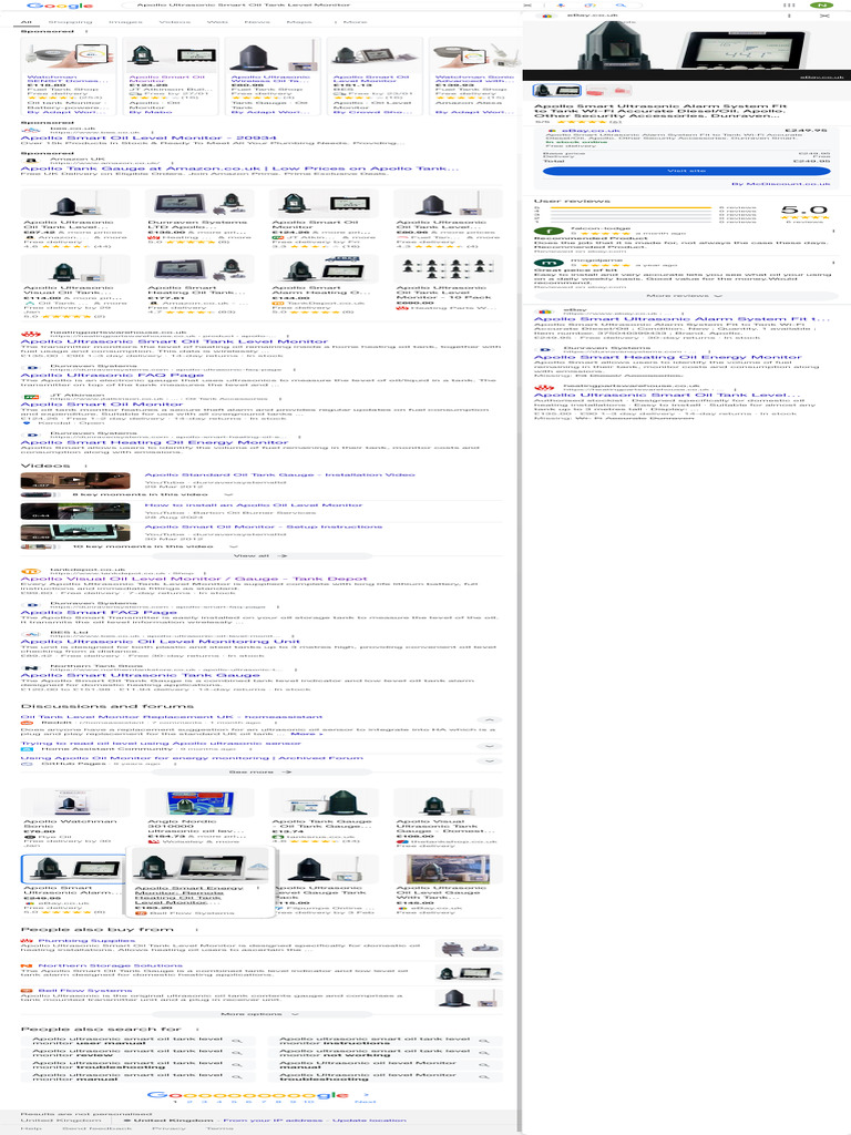 Apollo Ultrasonic Smart Oil Tank Level Monitor - Google Search | PDF ...
