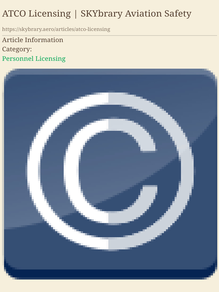 ATCO Licensing SKYbrary Aviation Safety+ - 1715110149666 | PDF | Air Traffic Control | Aviation ...