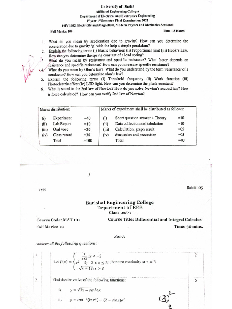 DU Technology Ct-And-Questions-1st-Semester-21-22-Batch | PDF
