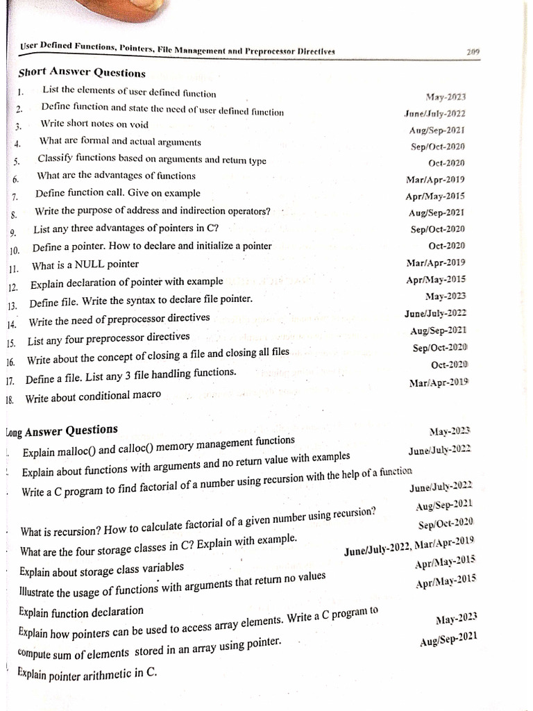 C Programming Unit Question S Imp | PDF